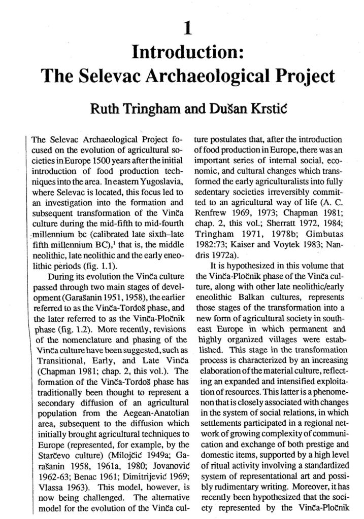 Selevac_Introduction (1990) | Ruth Tringham